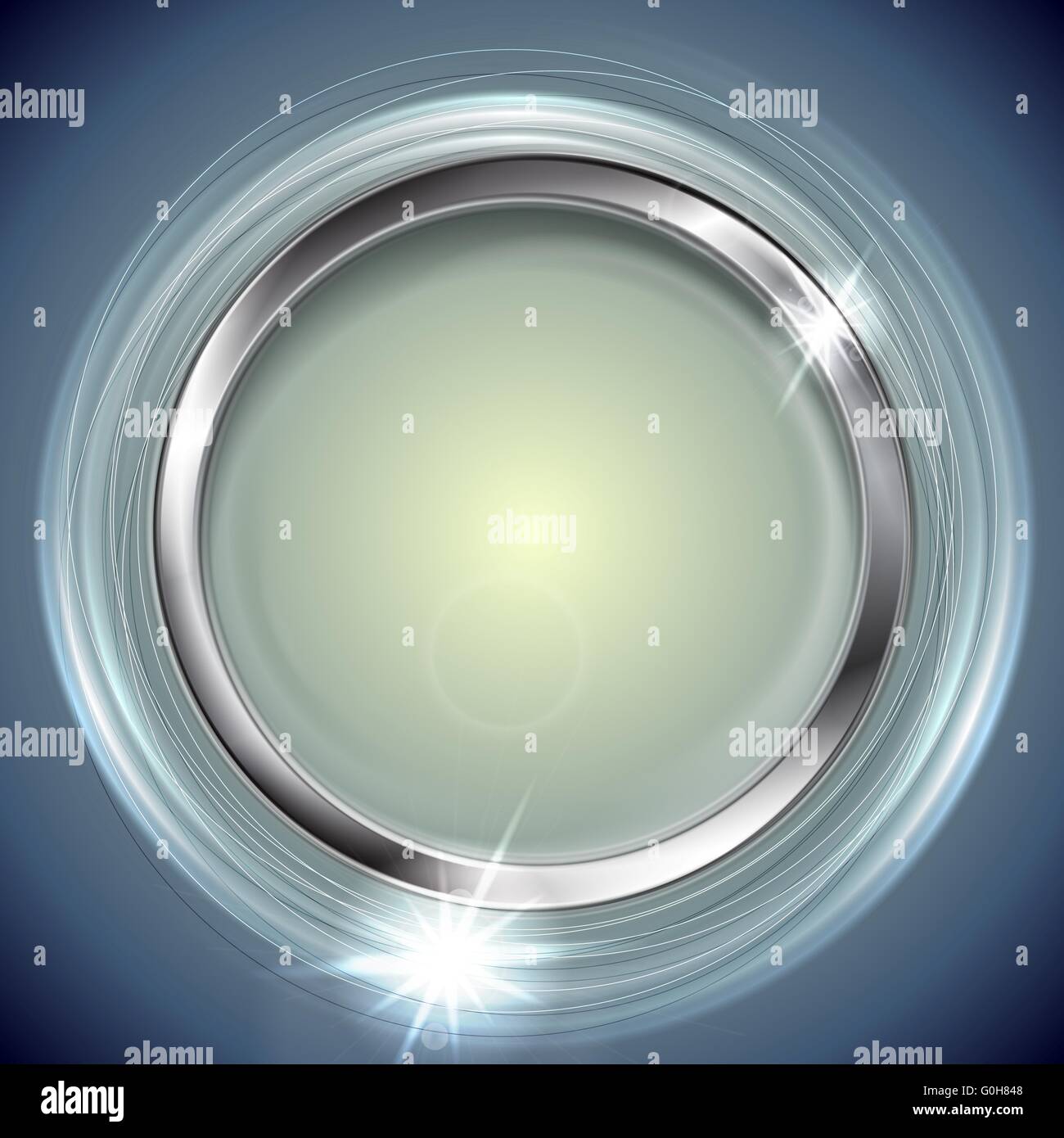 Bright shiny background with metal circle frame Stock Photo - Alamy