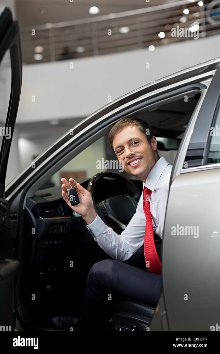 Man with car keys Stock Photo - Alamy