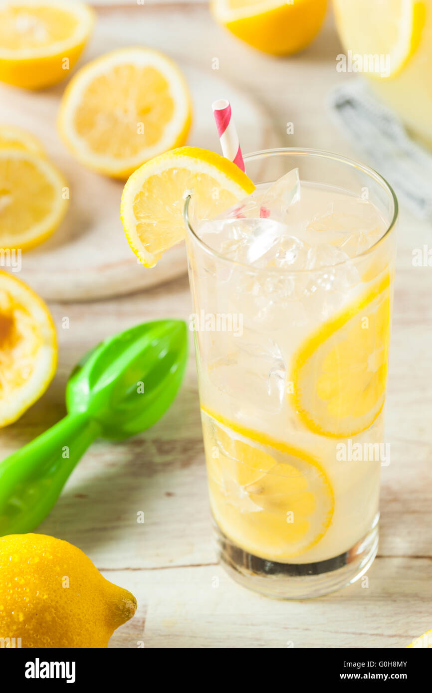 Organic Homemade Fresh Squeeze Lemonade for a Hot Summer Day Stock ...