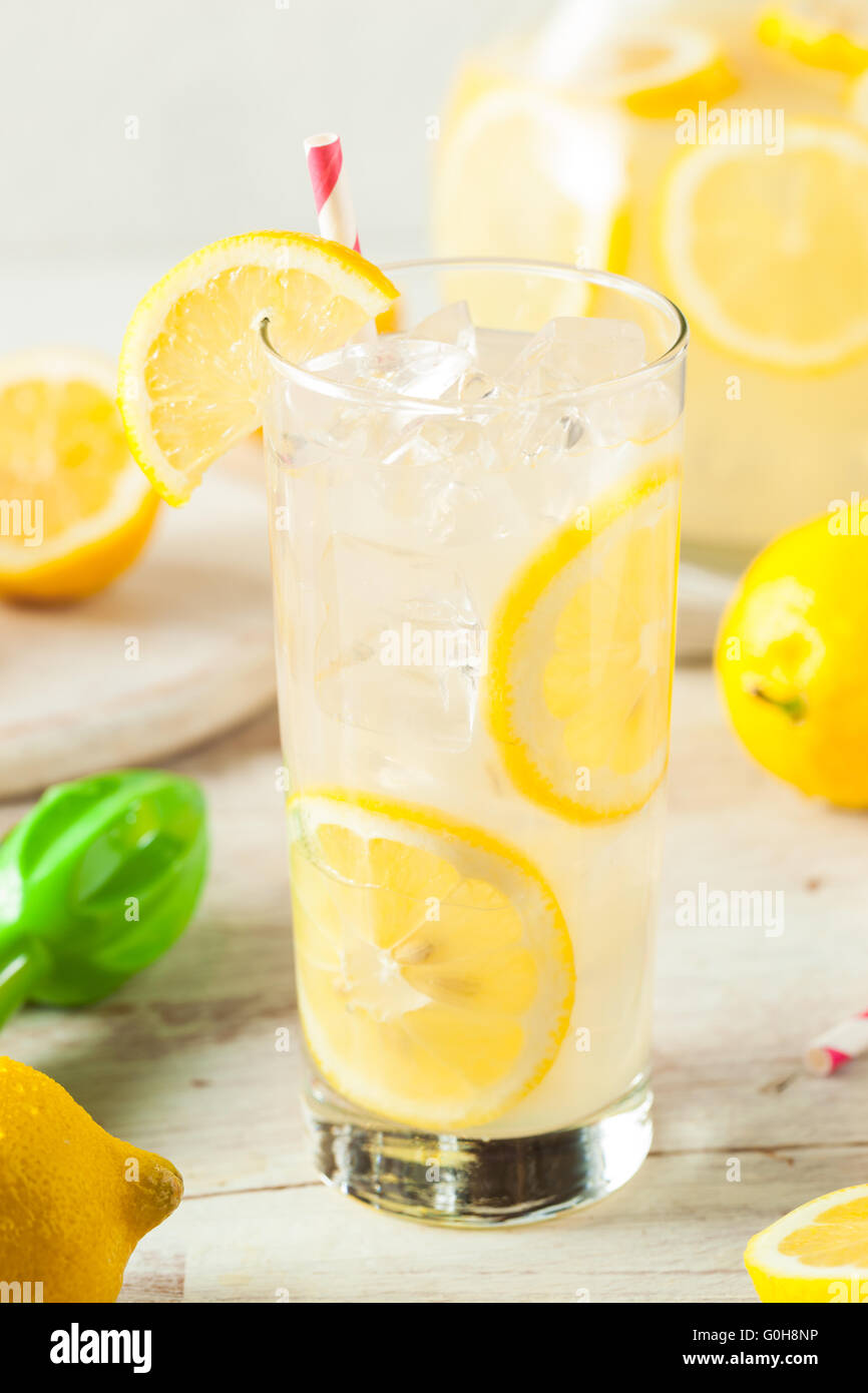 Organic Homemade Fresh Squeeze Lemonade for a Hot Summer Day Stock ...