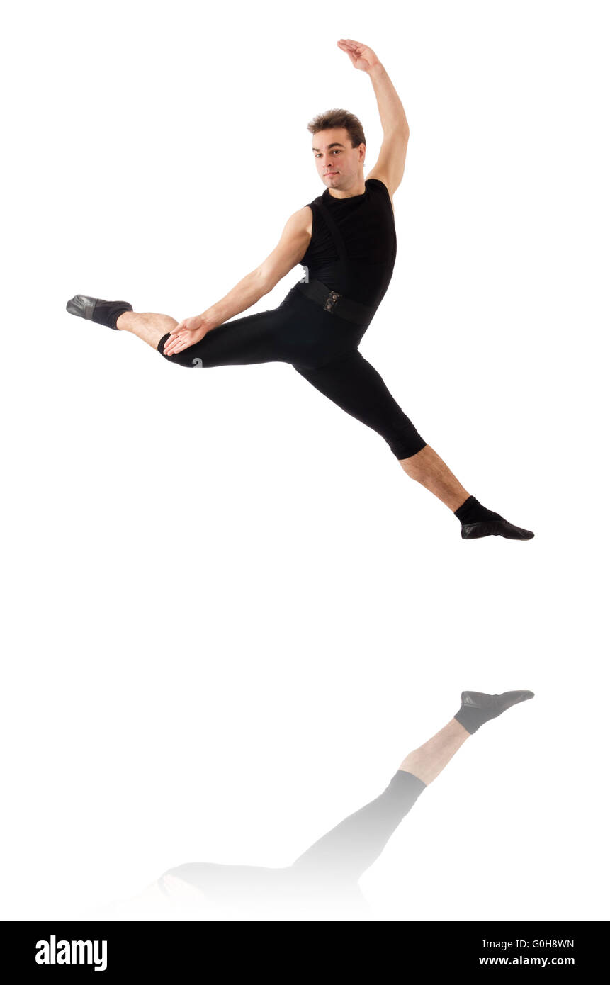 Young dancer isolated on the white Stock Photo - Alamy