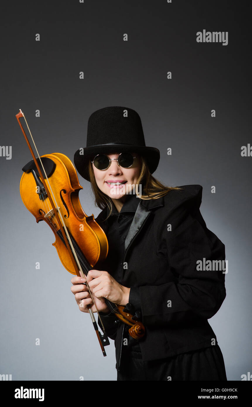 Woman in musical art concept Stock Photo - Alamy