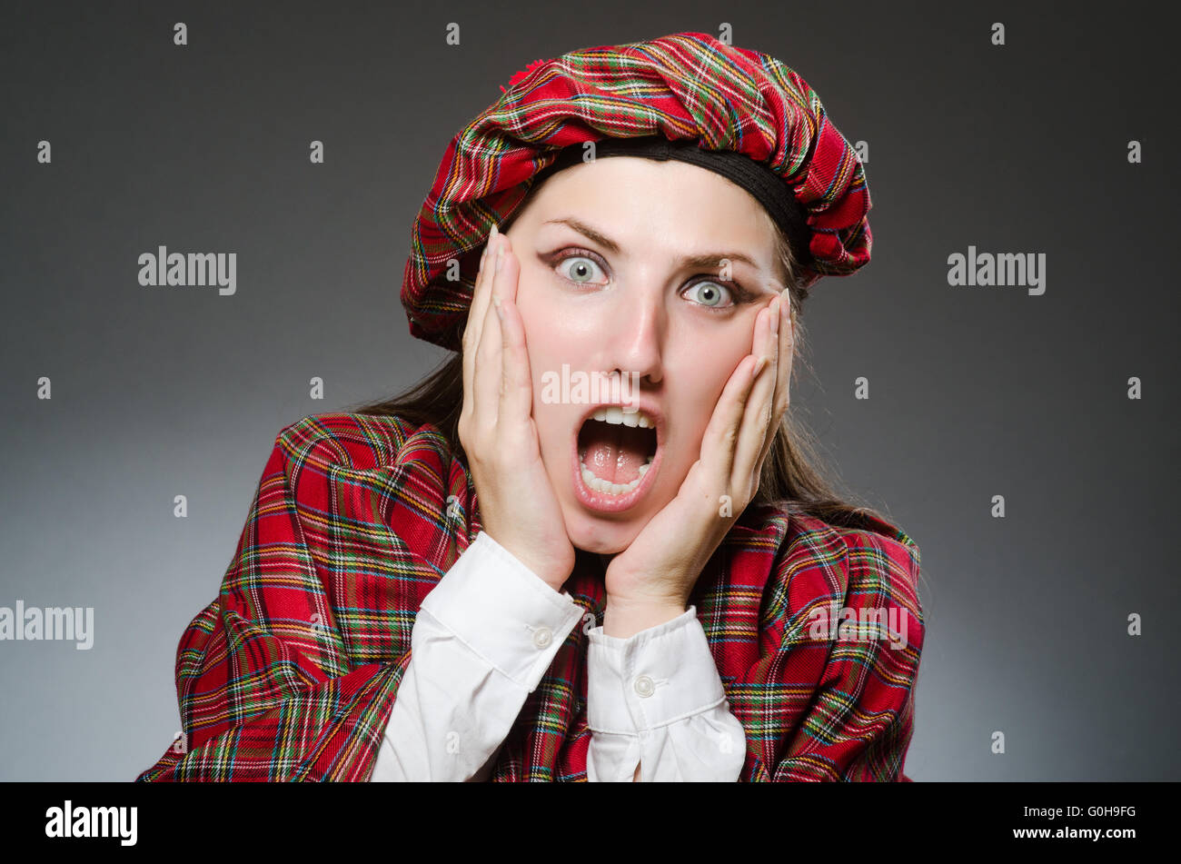 Funny girl wearing plaid hi-res stock photography and images - Alamy