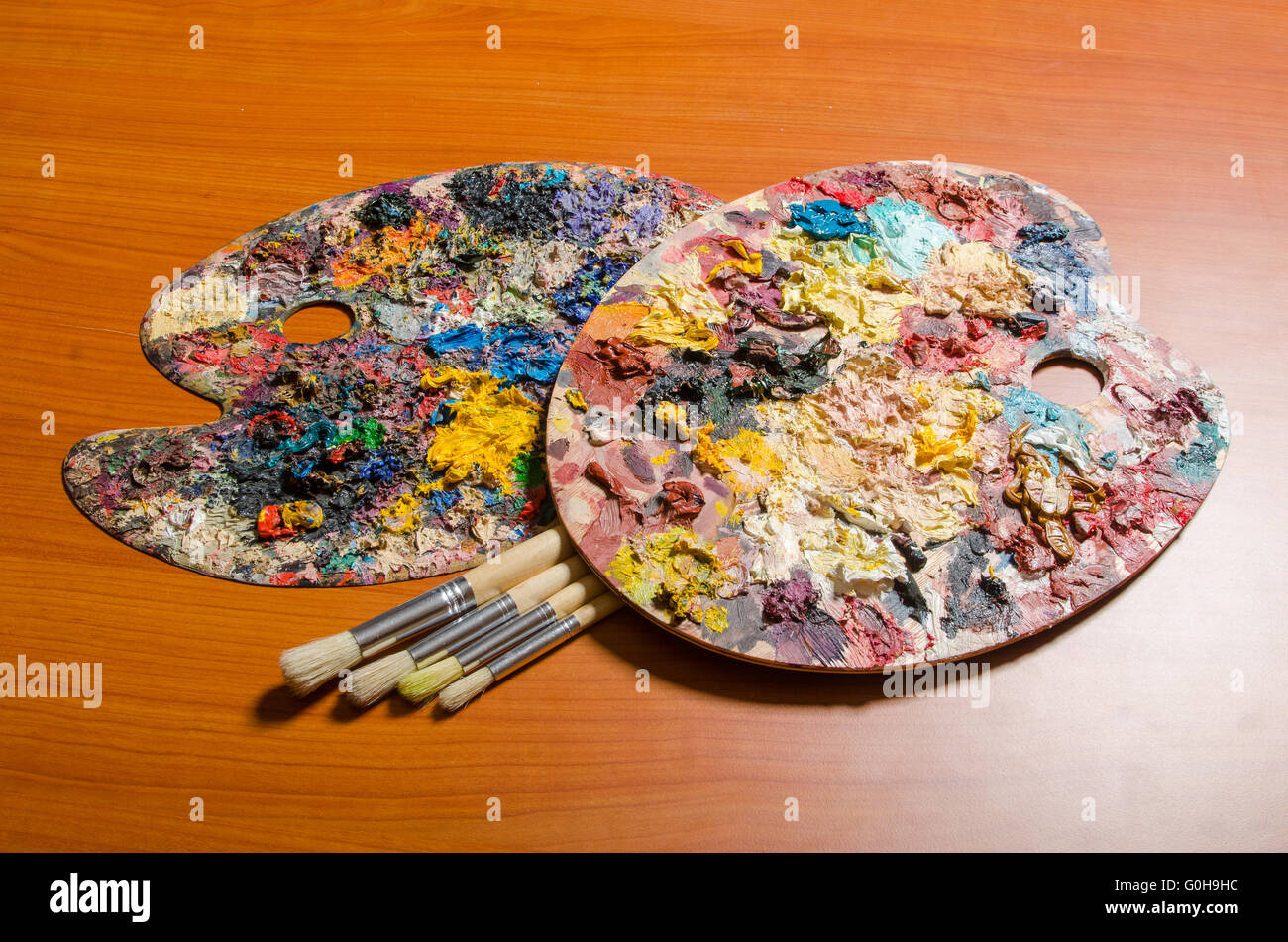Artist palette in art concept Stock Photo - Alamy