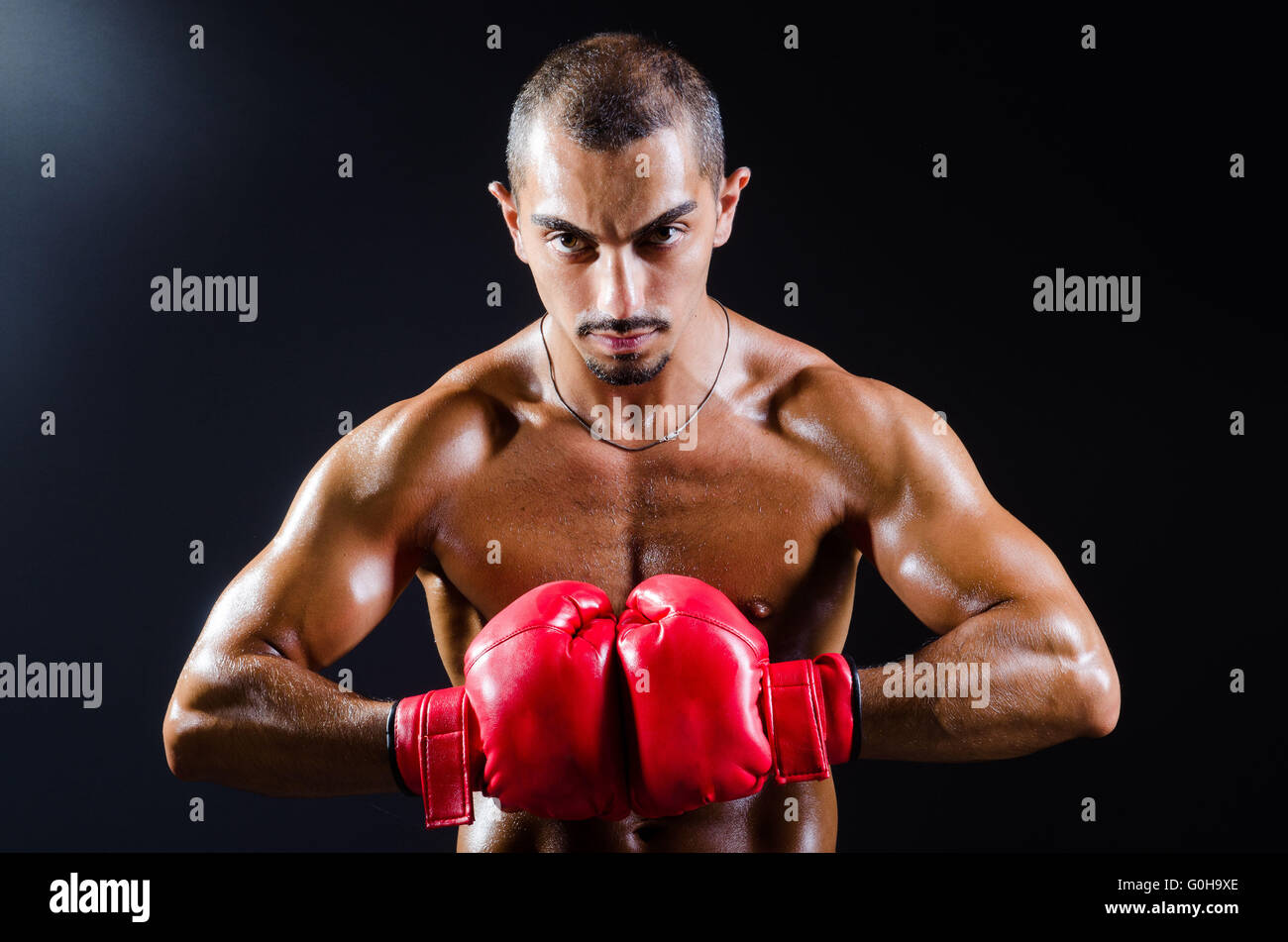 Ripped boxer in sports concept Stock Photo - Alamy