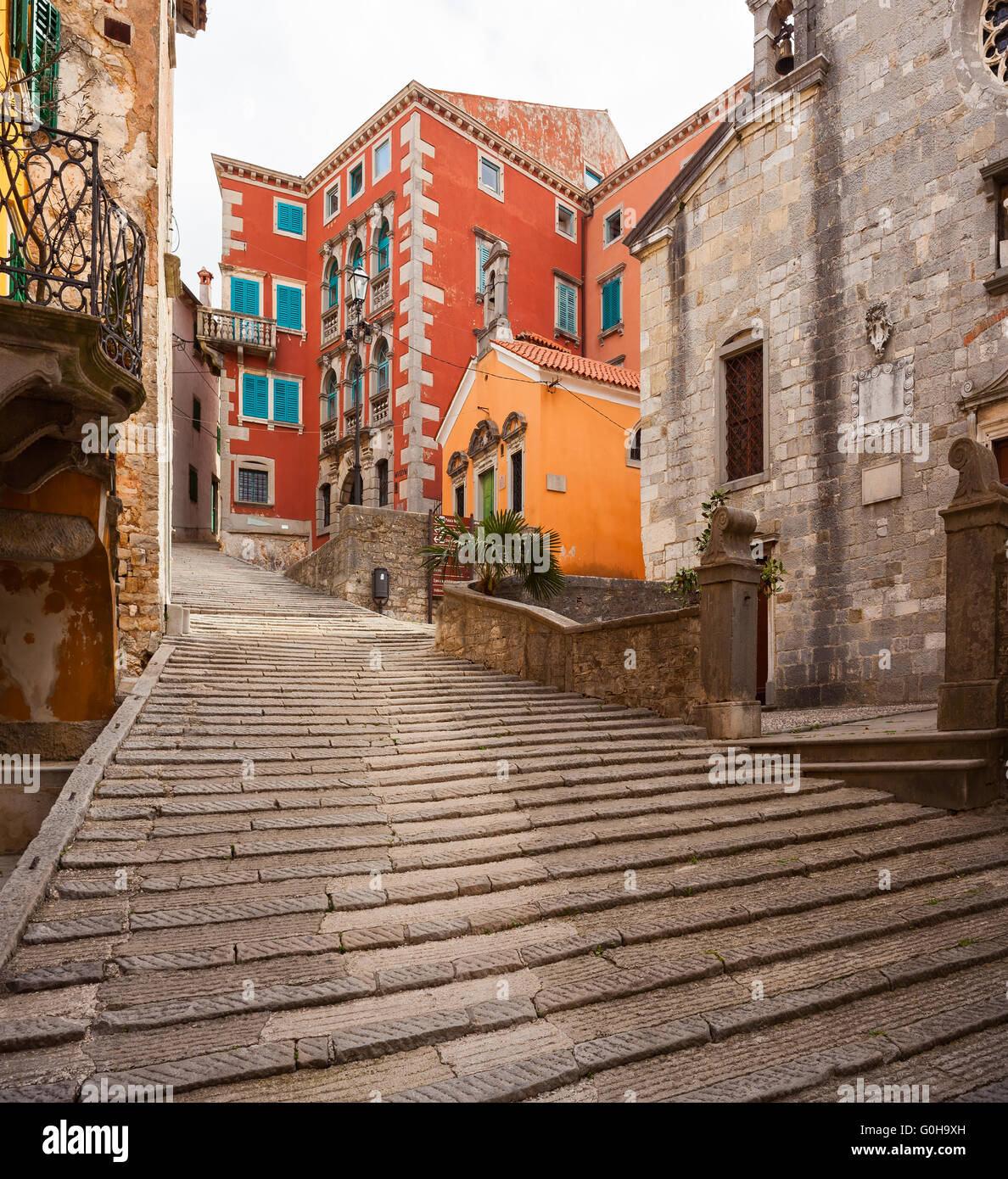 View of Labin, little town in Istria, Croatia Stock Photo - Alamy