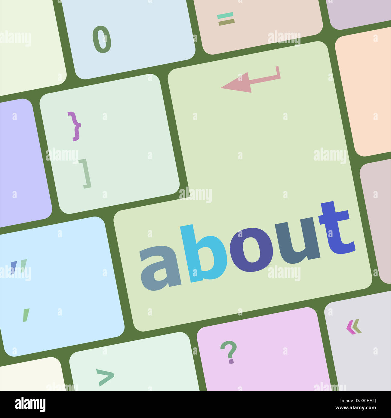 About key on the computer keyboard vector illustration Stock Photo - Alamy