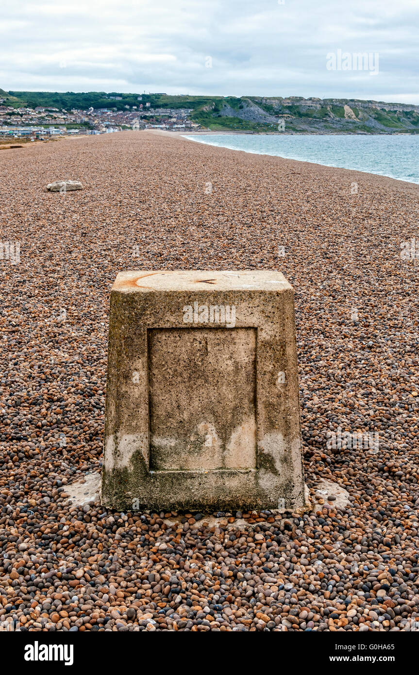 A broad ribbon of coloured flint and chert pebbles stretches into the ...