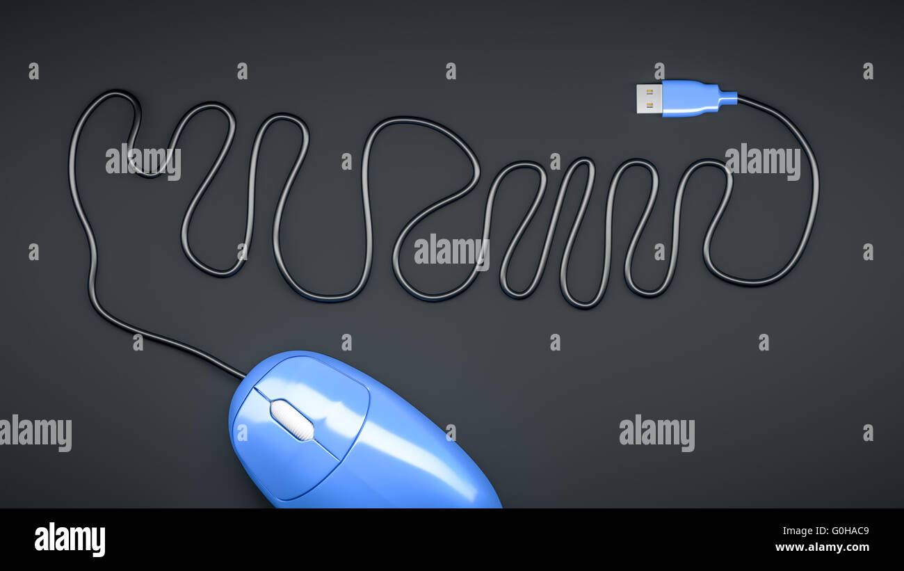 computer mouse cable Stock Photo - Alamy