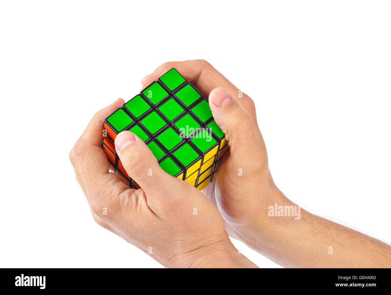 Cube puzzle in hands Stock Photo - Alamy