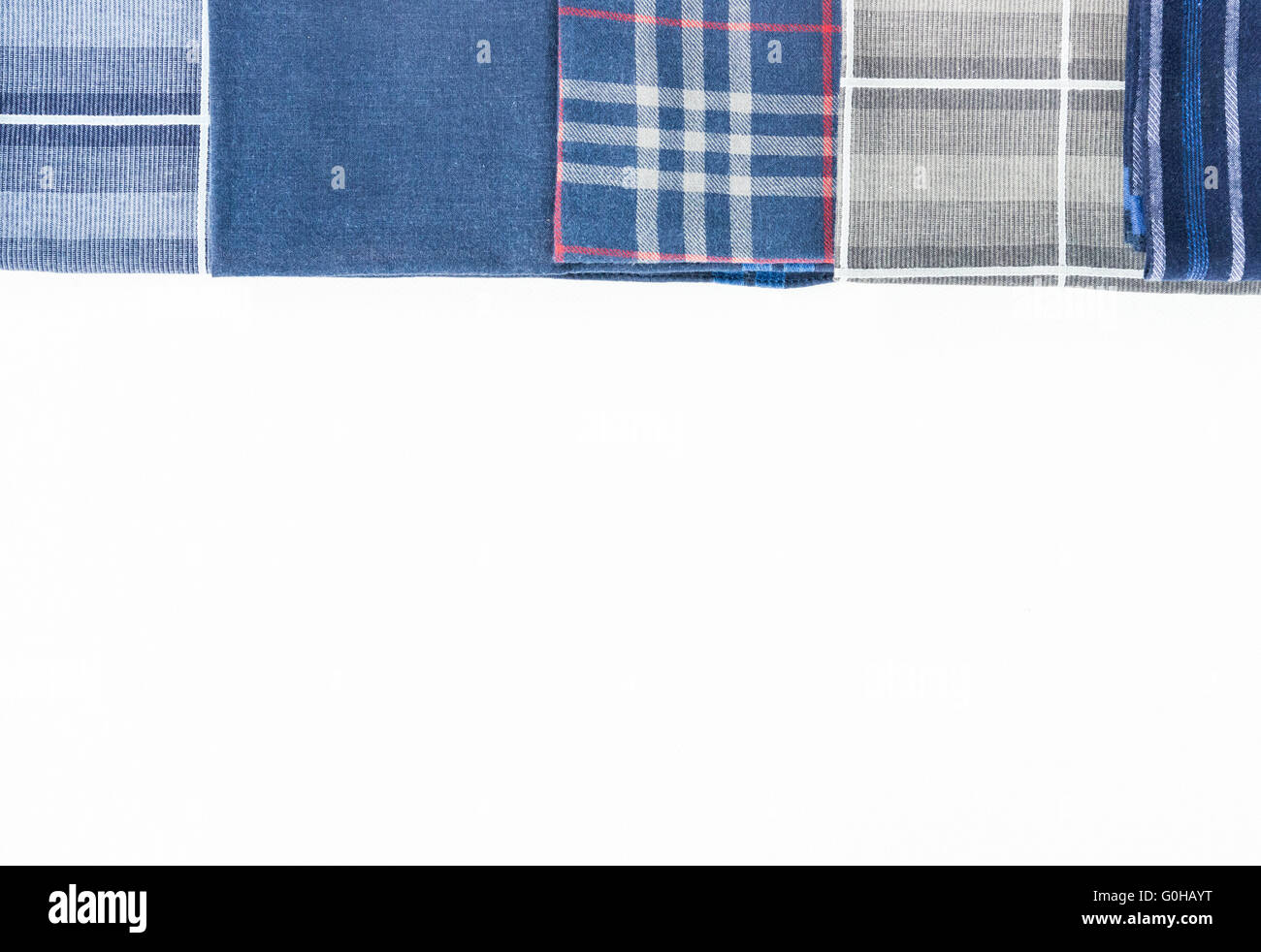 colorful handkerchief row for daily use on the white background Stock ...