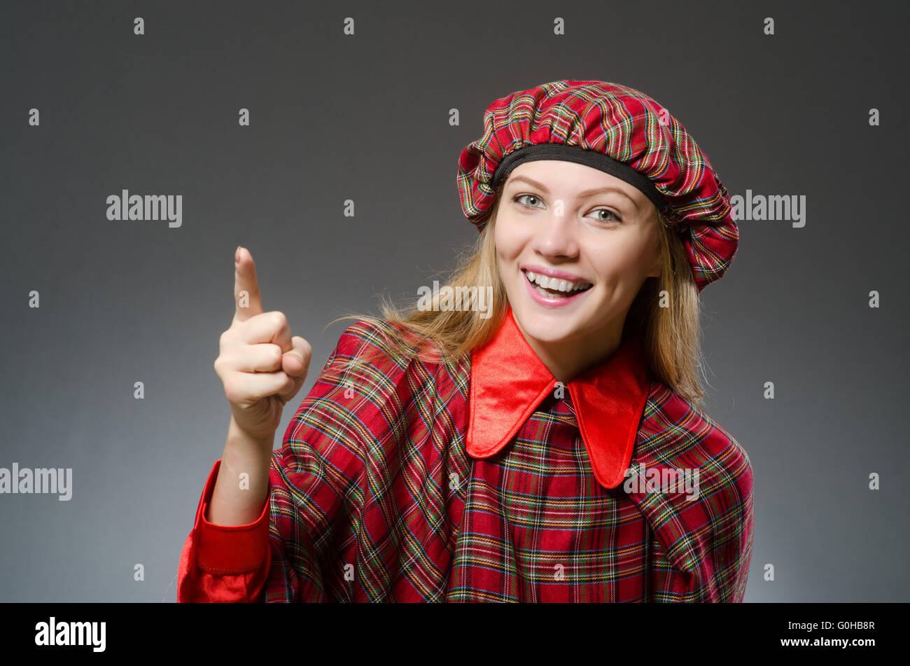 Funny girl wearing plaid hi-res stock photography and images - Alamy