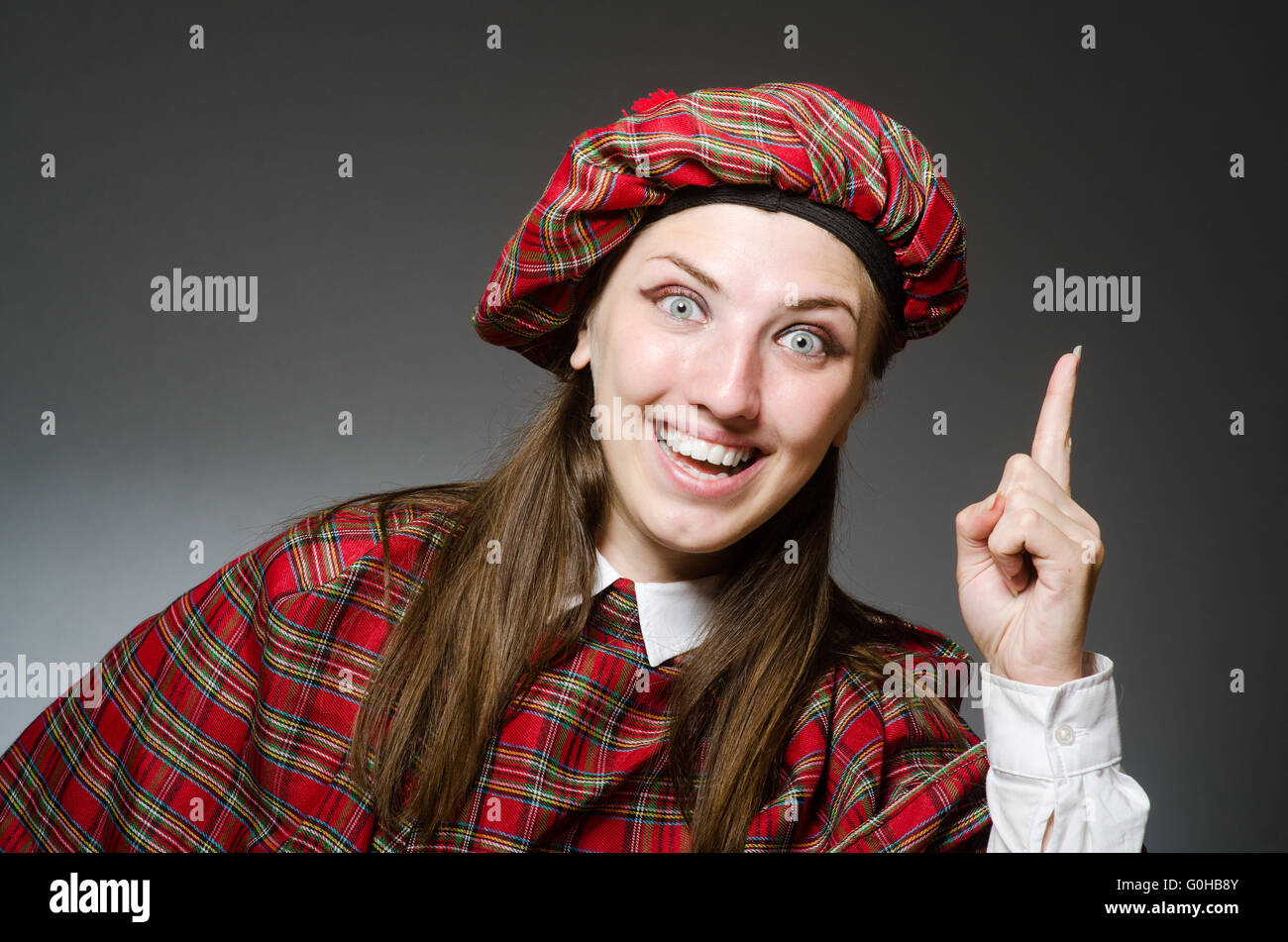 Funny girl wearing plaid hi-res stock photography and images - Alamy