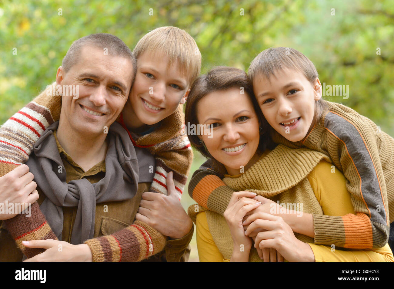 Portrait of happy family Stock Photo - Alamy