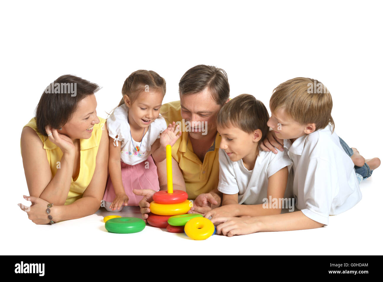 Family playing with toy Stock Photo - Alamy