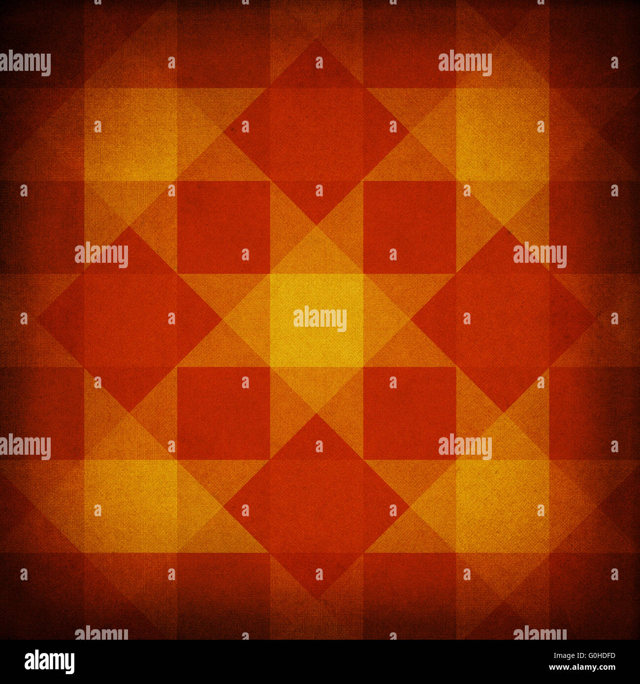 Retro red and yellow diamond pattern Stock Photo - Alamy