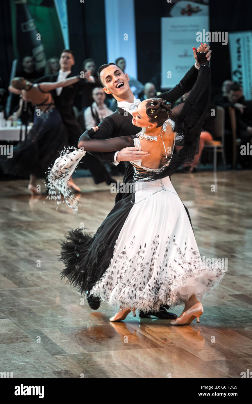 Competitors dancing slow waltz or tango Stock Photo - Alamy