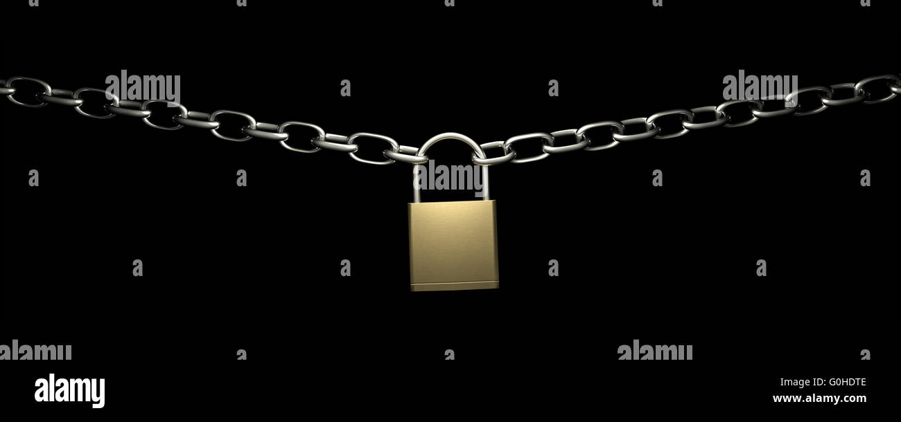 lock with chains Stock Photo - Alamy