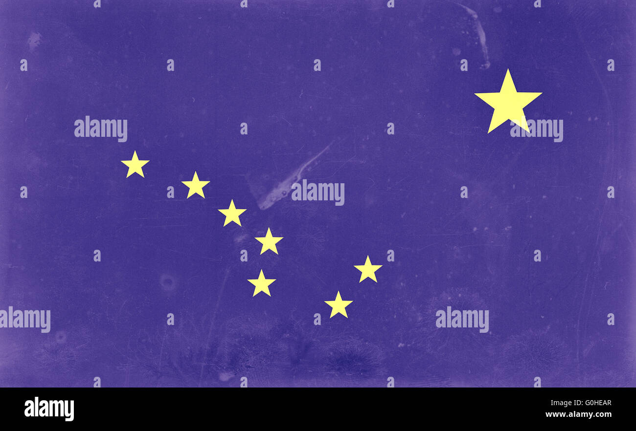 Illustration of an old Alaska flag Stock Photo - Alamy