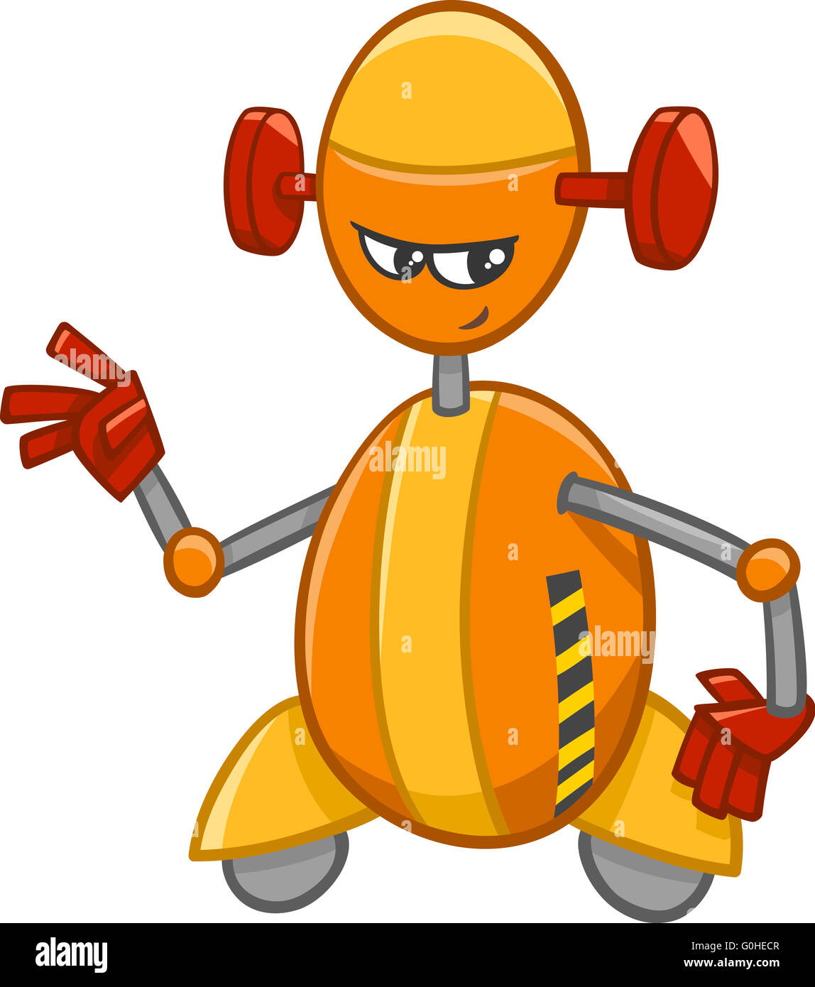 robot character cartoon illustration Stock Photo - Alamy