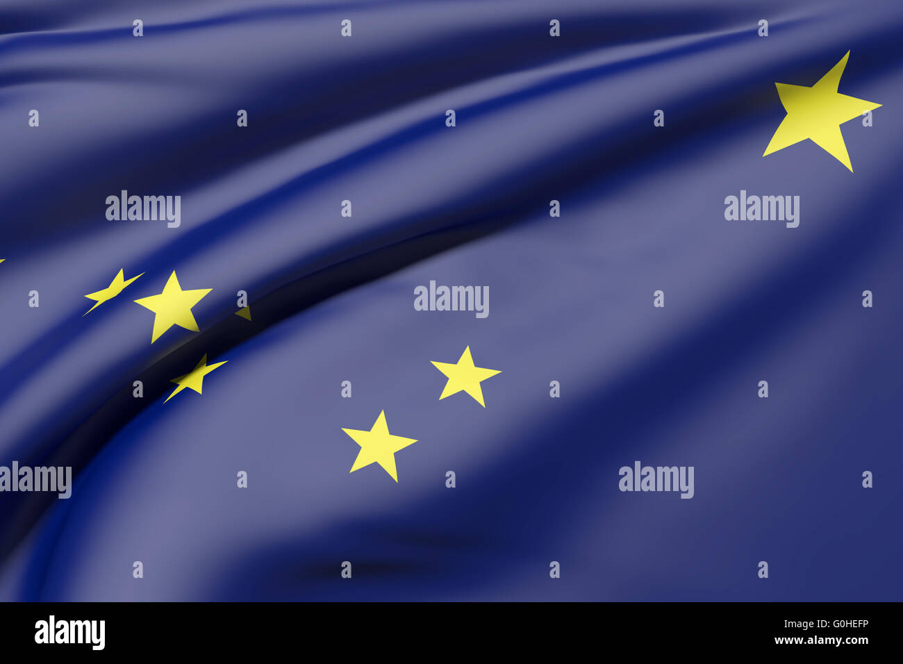 3d rendering of an Alaska flag waving Stock Photo - Alamy