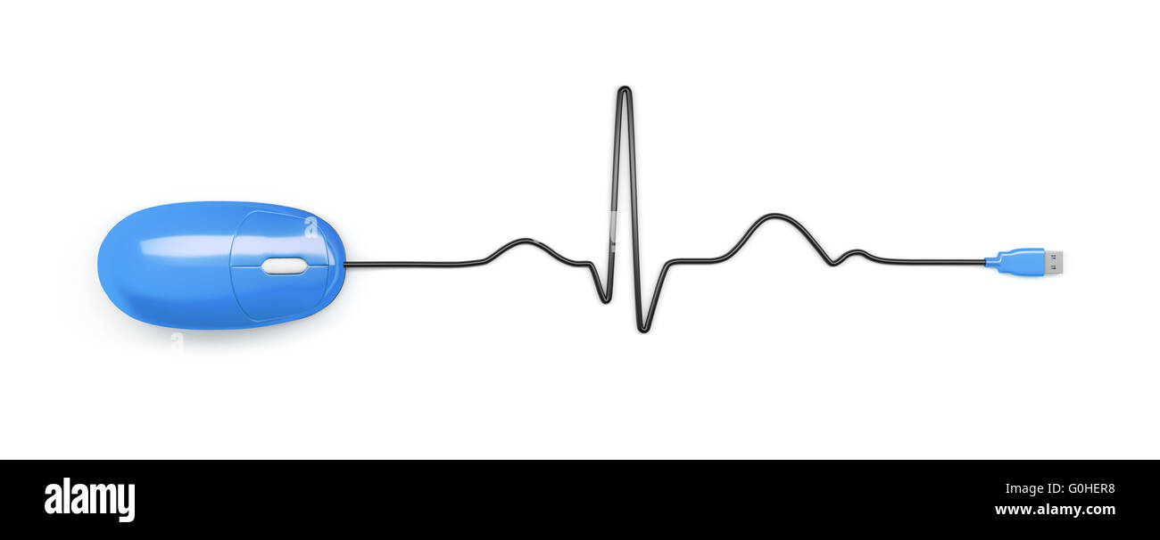 electrocardiogram computer mouse Stock Photo - Alamy