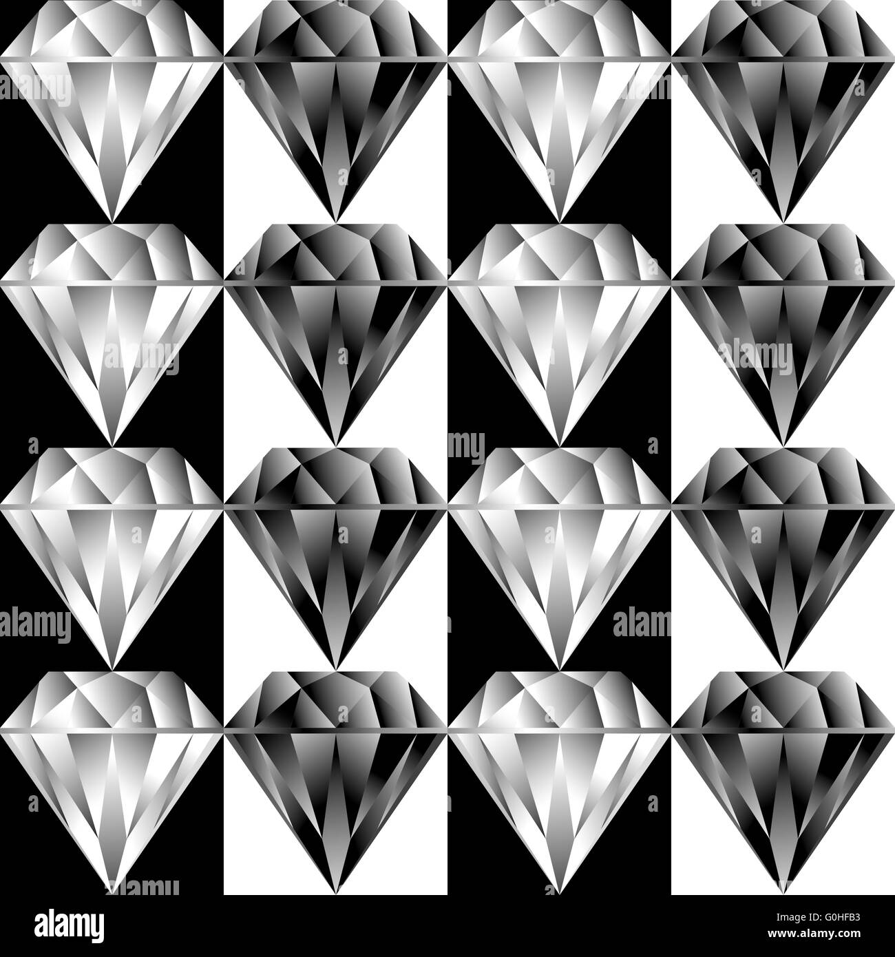 Seamless diamonds patterns Black and White Stock Photos & Images - Alamy