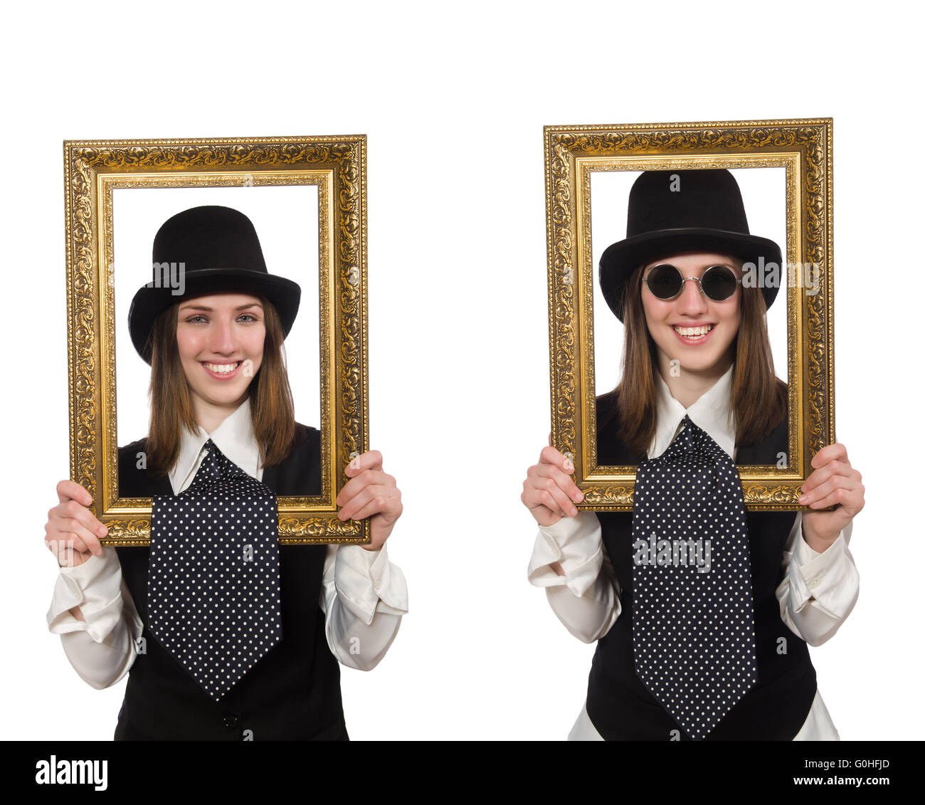 Photo funny young woman Cut Out Stock Images & Pictures - Alamy