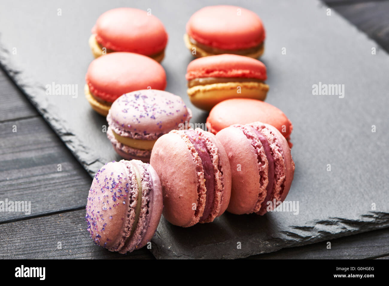 French delicious dessert macaroons Stock Photo - Alamy