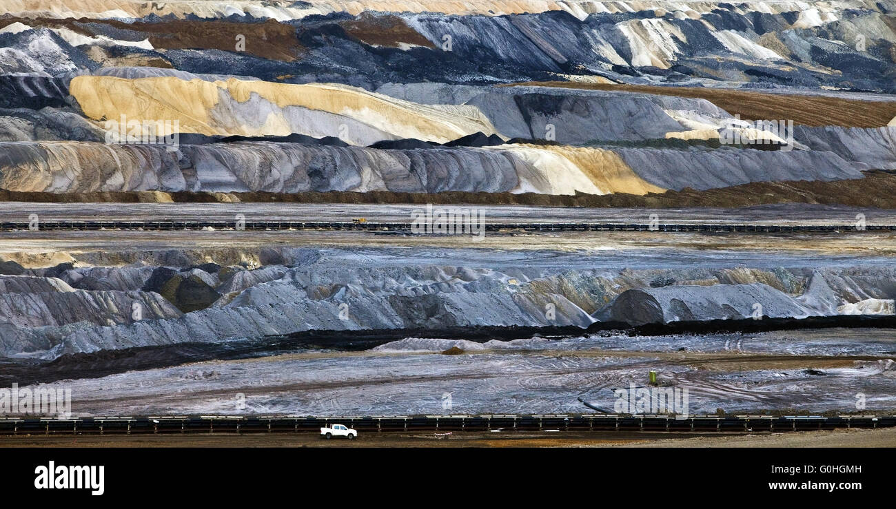 brown coal surface mining Inden, North Rhine-Westphalia, Germany ...