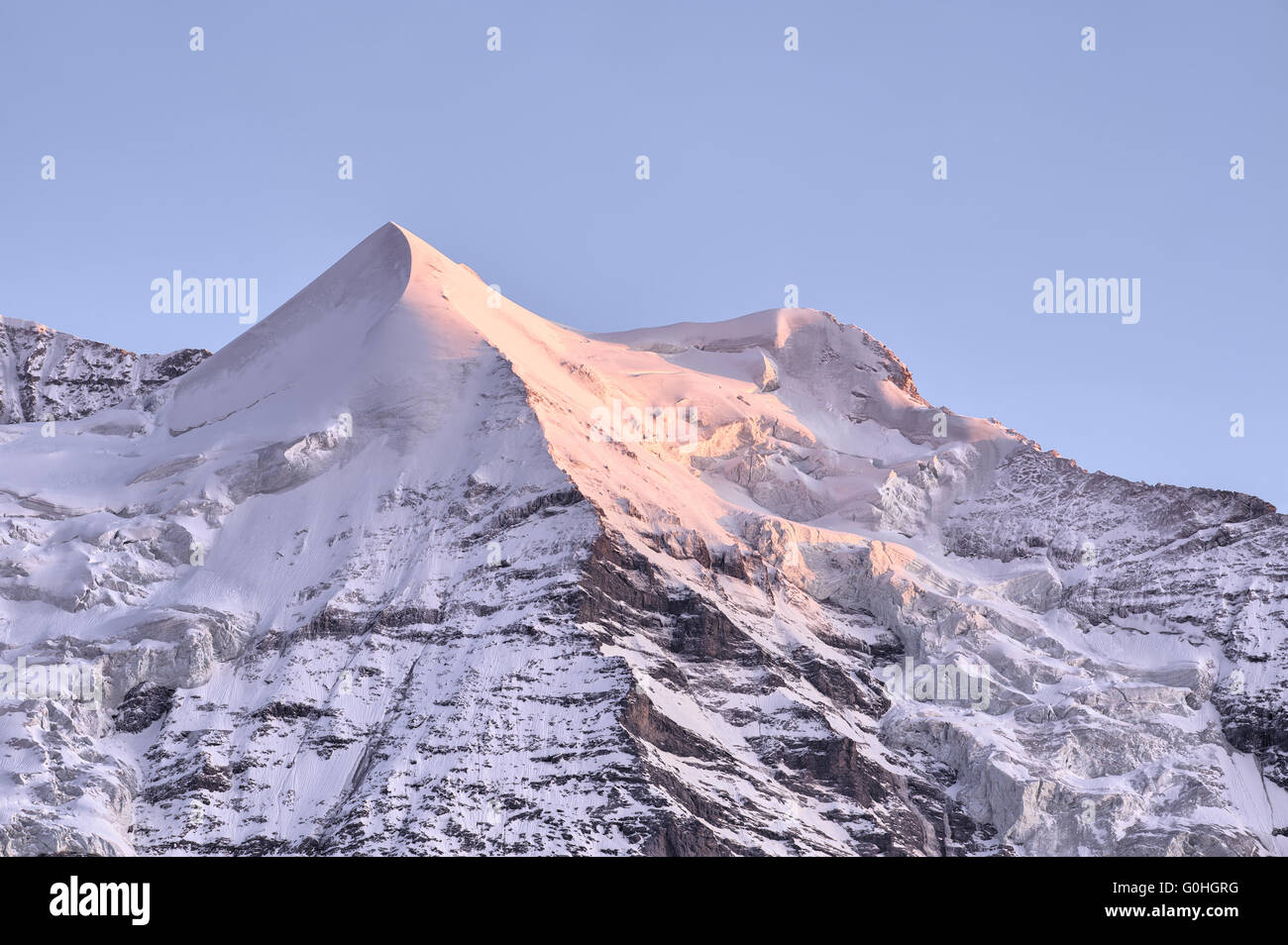 Silverhorn just before sunset Stock Photo - Alamy