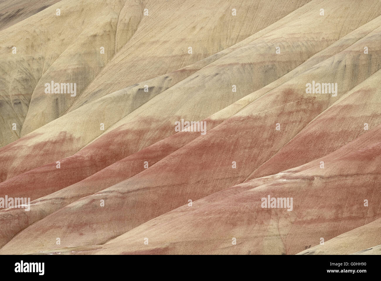 Colorful clay patterns in the Painted Hills, Oregon Stock Photo - Alamy
