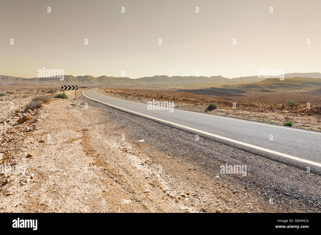 Road in Desert Stock Photo - Alamy