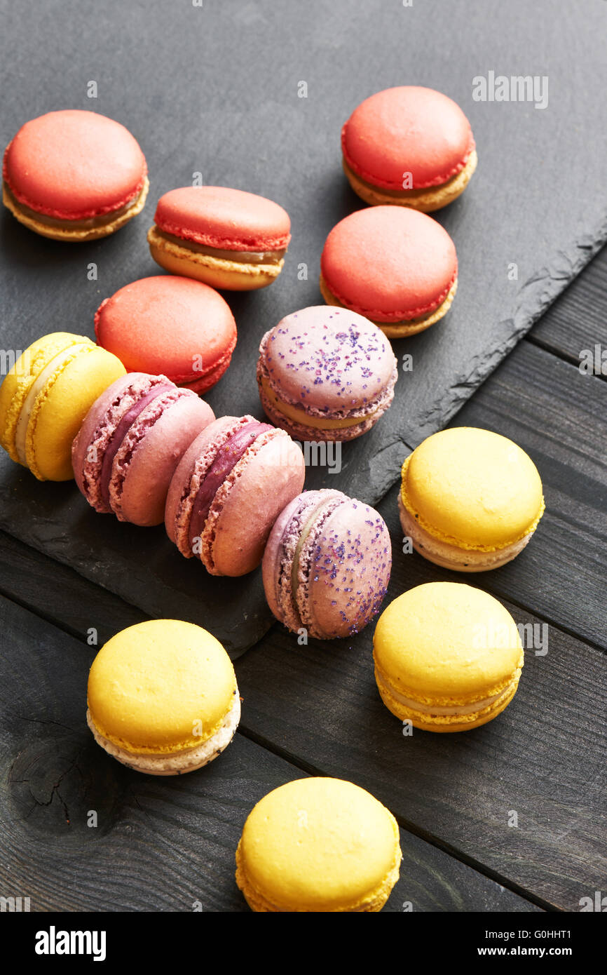 French delicious dessert macaroons Stock Photo - Alamy