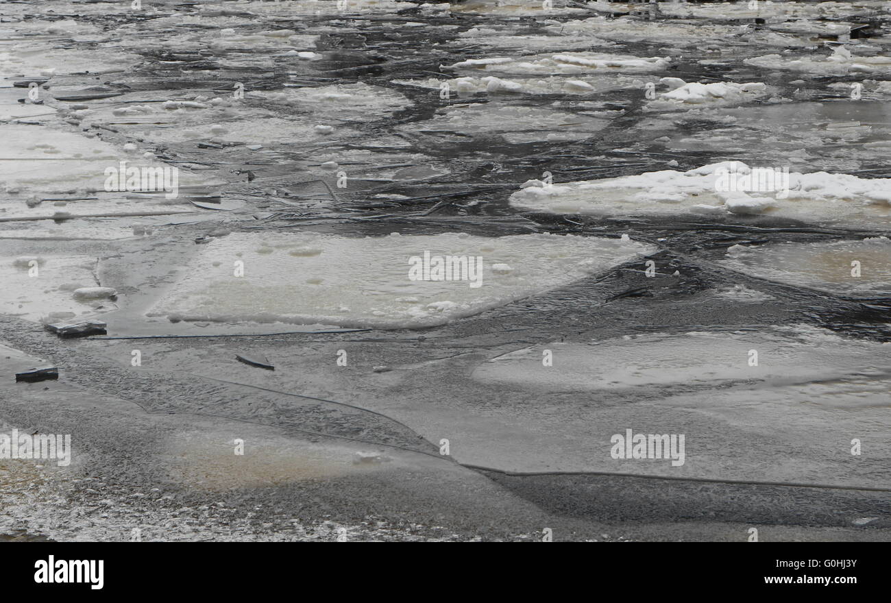Abstract of frozen water on river hi-res stock photography and images ...