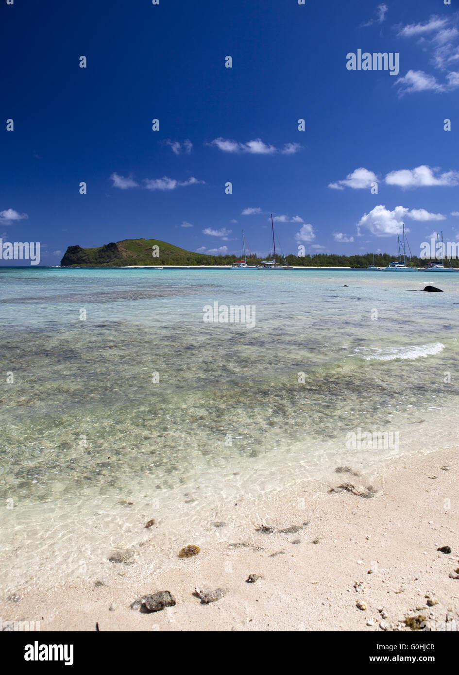 Quiet bay of the island Gabriel. Mauritius Stock Photo - Alamy