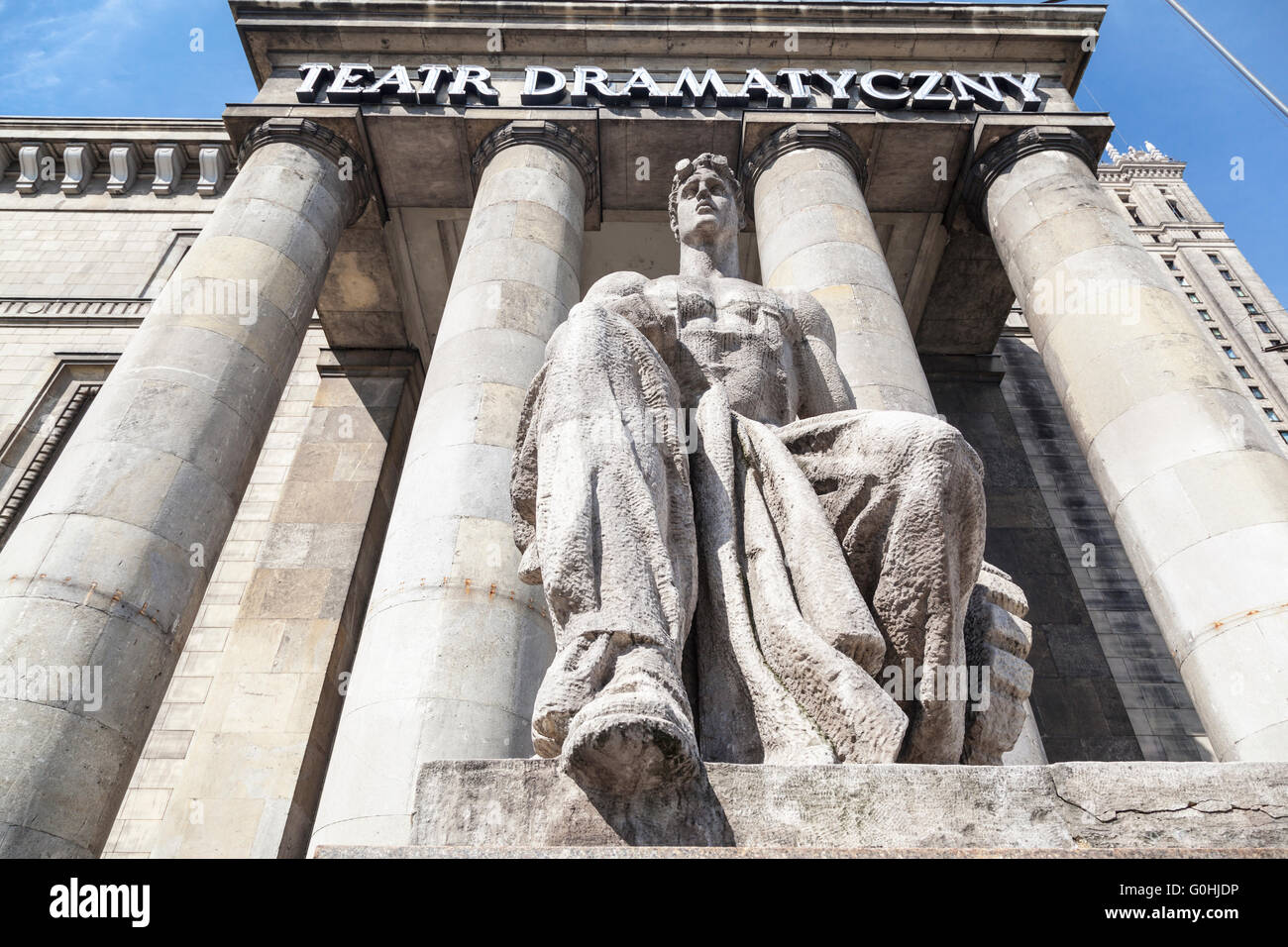 Dramatic Theater Sculpture Warsaw Poland Stock Photo - Alamy