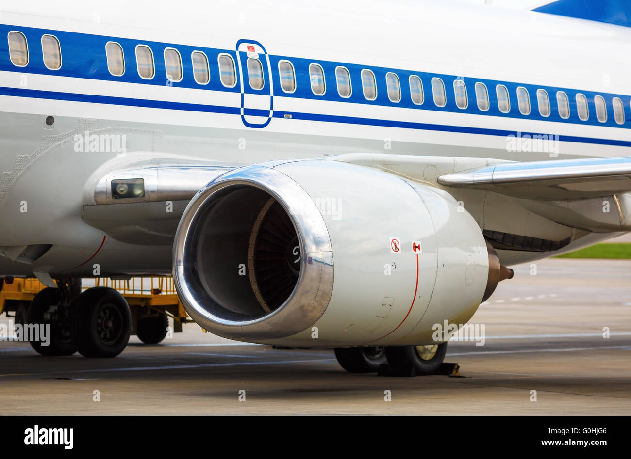 Turbine of turboprop airliner Stock Photo - Alamy