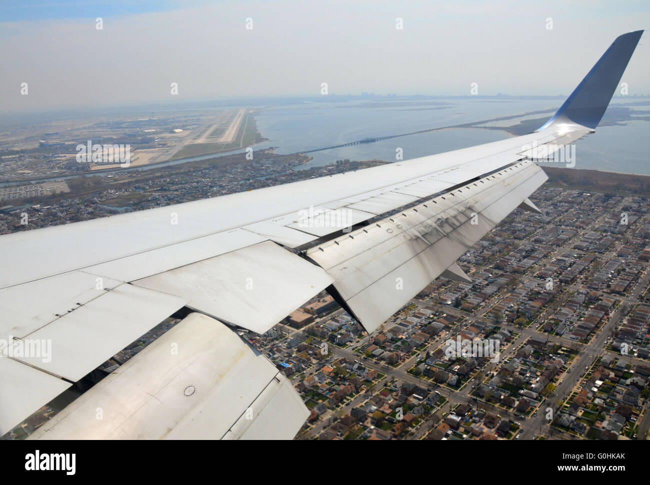 On final approach to New York's JFK Airport Stock Photo - Alamy