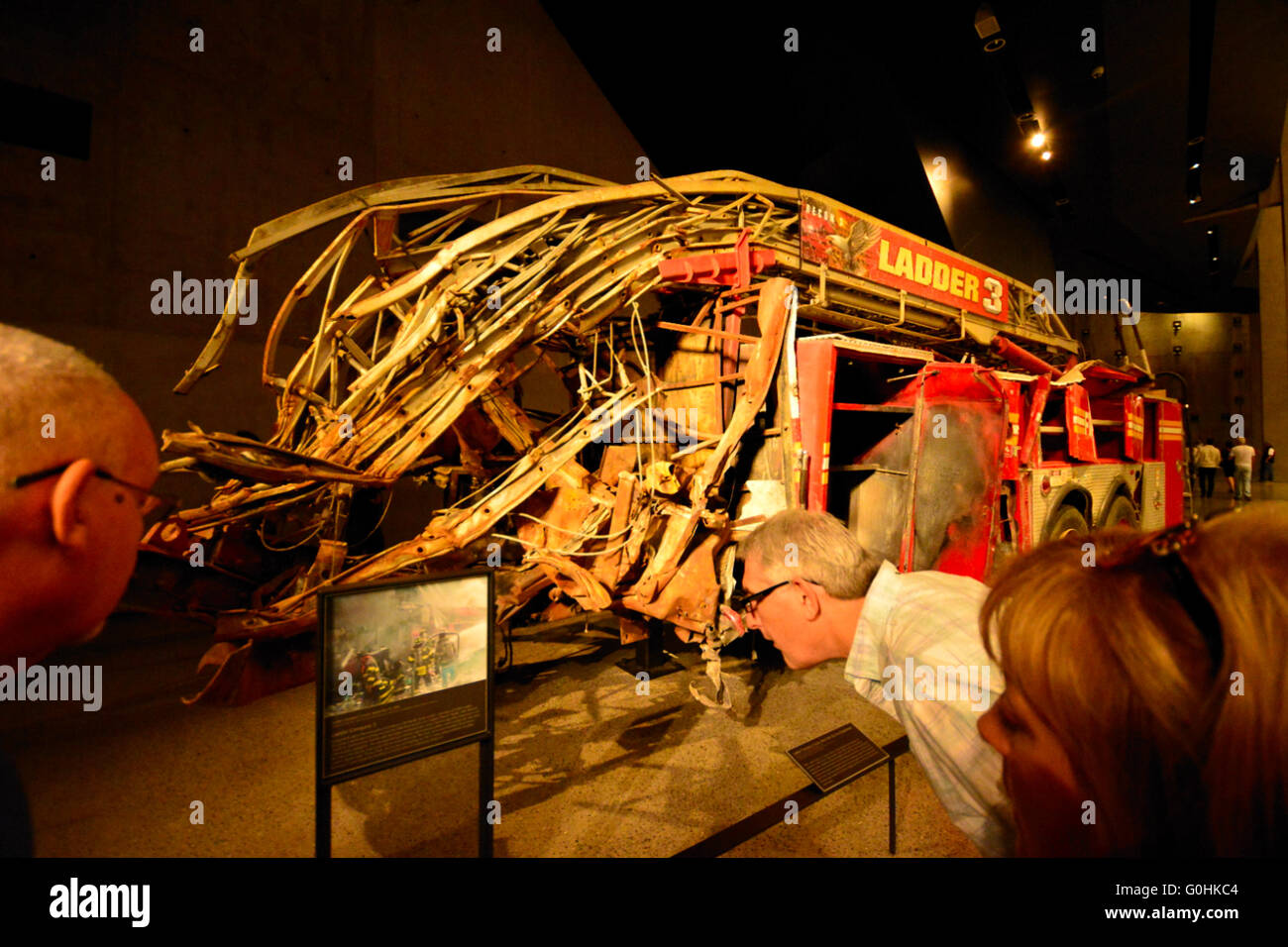 The remains of Ladder 3 in the 9/11 Museum,Manhattan,NewYork City,USA ...