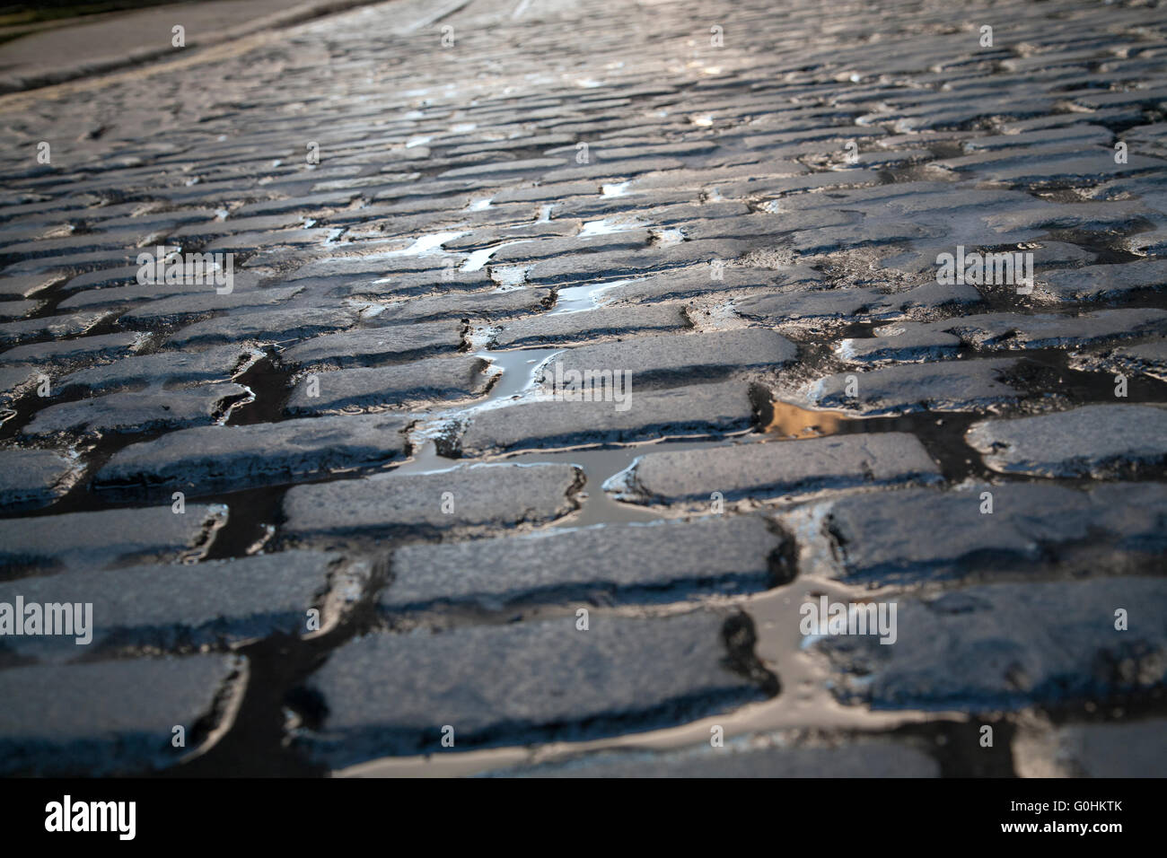 Wet cobbles cobblestones hi-res stock photography and images - Alamy