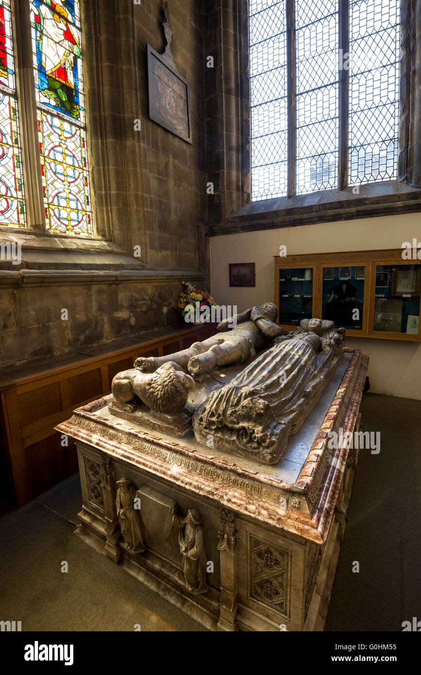 Tomb of Sir Thurstan de Bower and his wife Margaret in a chapel in ...