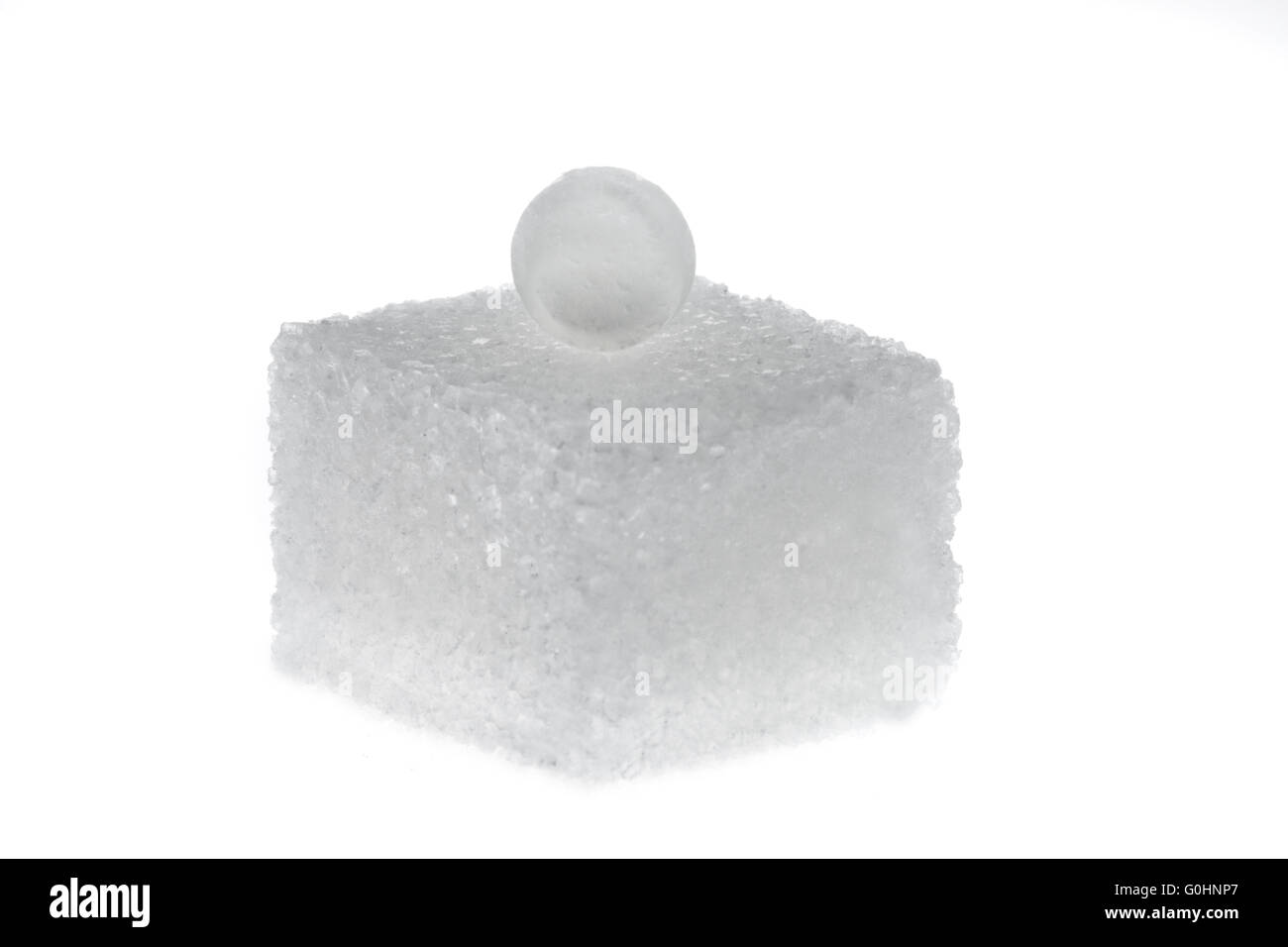 Sweetener and sugar cubes. Icon calories and diet Stock Photo - Alamy