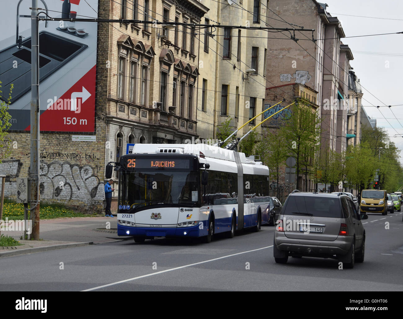 Road passenger transport of Riga. Buses and trolleybuses in the city ...