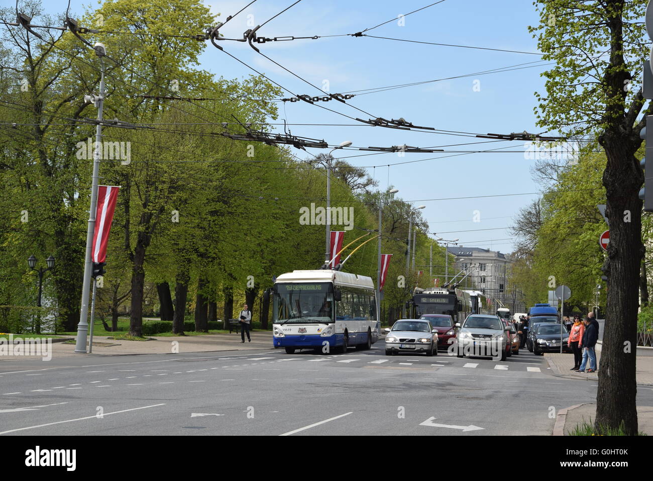 Road passenger transport of Riga. Buses and trolleybuses in the city ...
