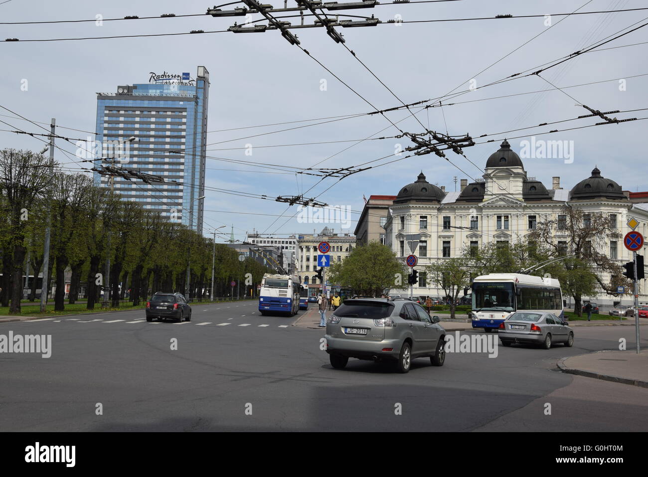 Road passenger transport of Riga. Buses and trolleybuses in the city ...