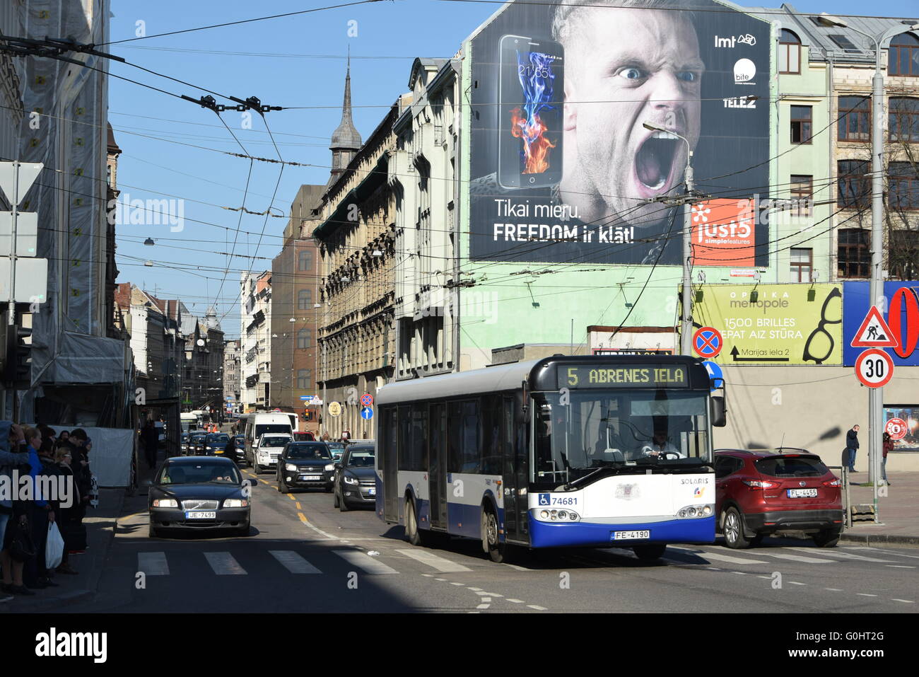 Road passenger transport of Riga. Buses and trolleybuses in the city ...