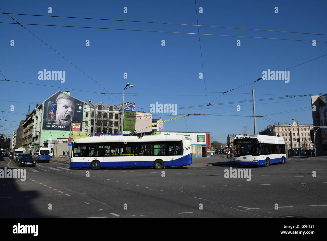 Road passenger transport of Riga. Buses and trolleybuses in the city ...