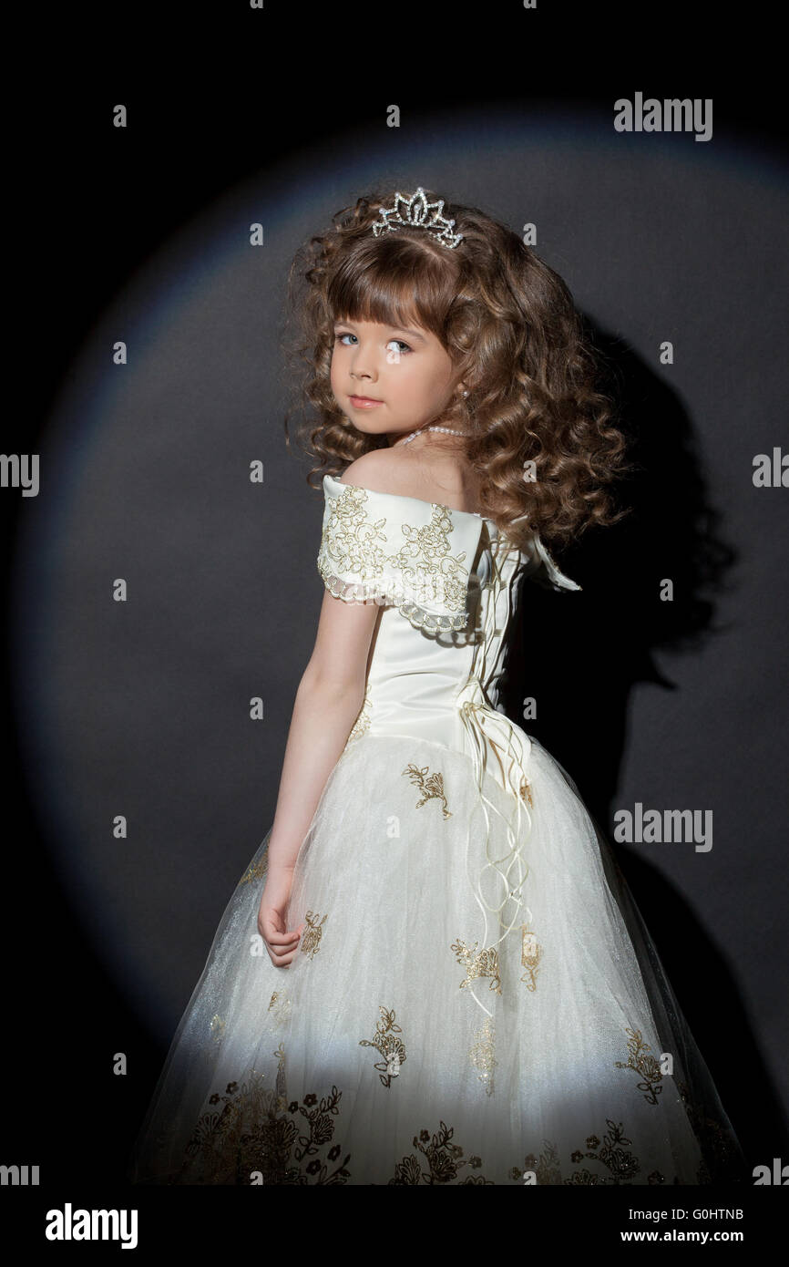 Portrait of adorable little princess with crown Stock Photo - Alamy