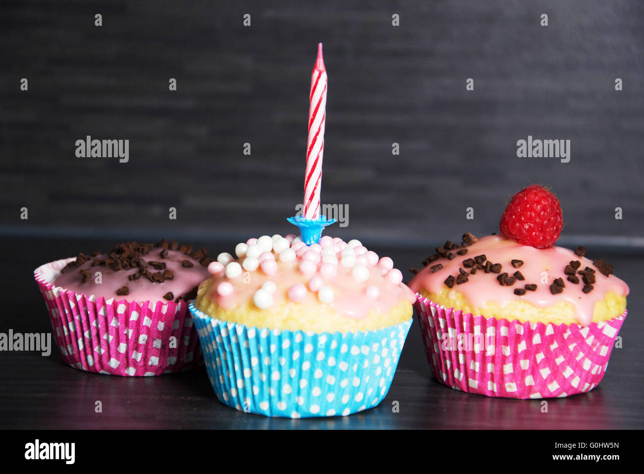 Muffins birthday candles hi-res stock photography and images - Alamy